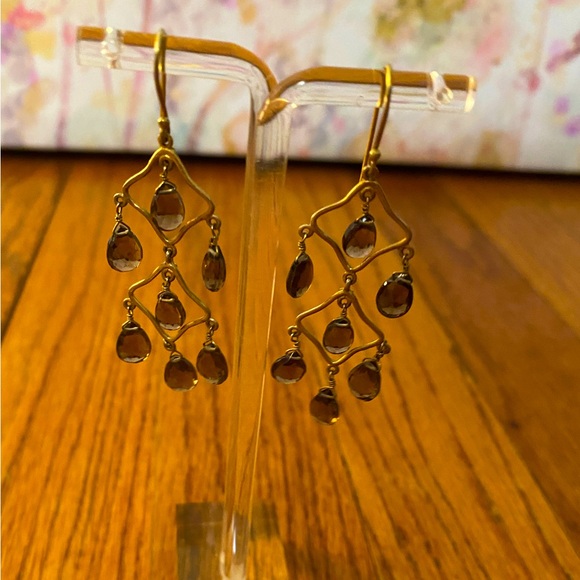 Jewelry | Beaded Diamond Shape Chandelier Earrings | Poshmark